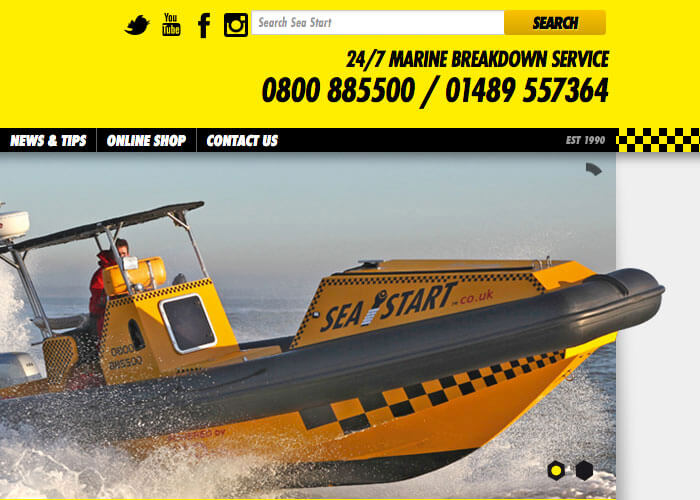 Sea Start - Website Design by Tinstar