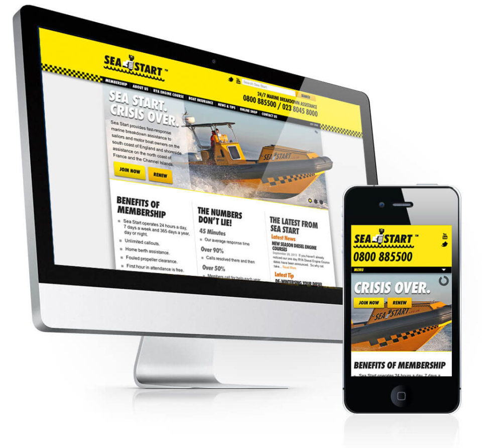 Sea Start - Website Design by Tinstar