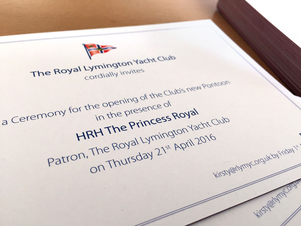 Triplex Invitations for a Royal Event - Tinstar Design Ltd